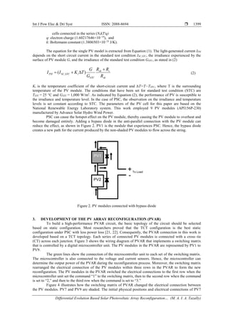Differential Evolution Based Solar Photovoltaic Array Reconfiguration Algorithm for Optimal ...