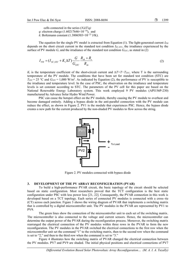 Differential Evolution Based Solar Photovoltaic Array Reconfiguration Algorithm For Optimal