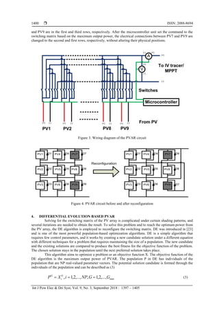 Differential Evolution Based Solar Photovoltaic Array Reconfiguration Algorithm for Optimal ...