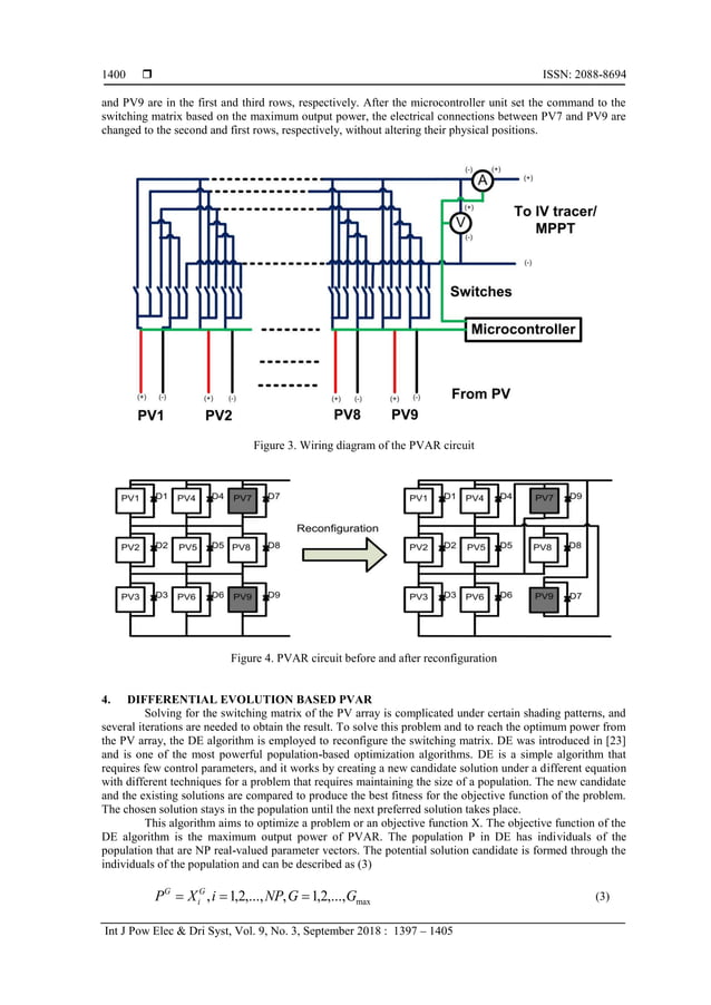 Differential Evolution Based Solar Photovoltaic Array Reconfiguration Algorithm For Optimal