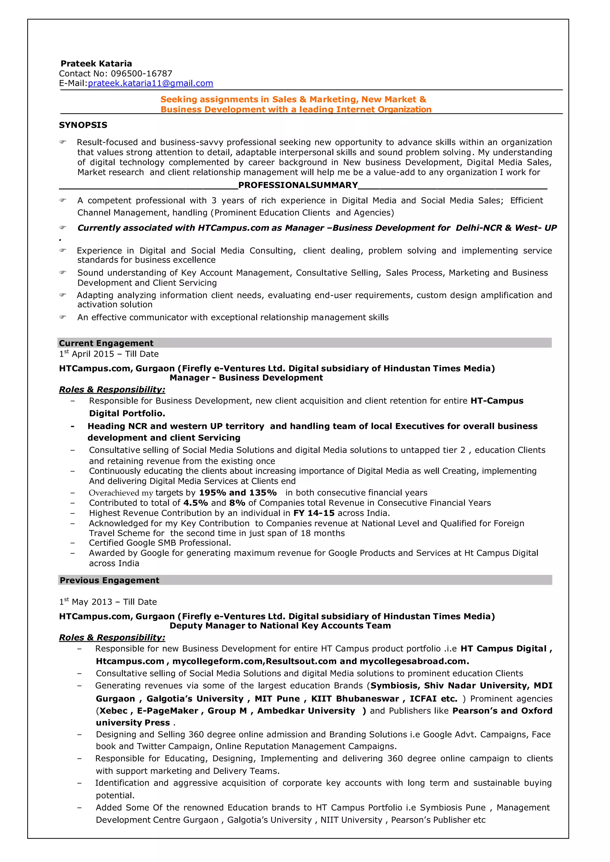 Prateek Kataria_CV | PDF