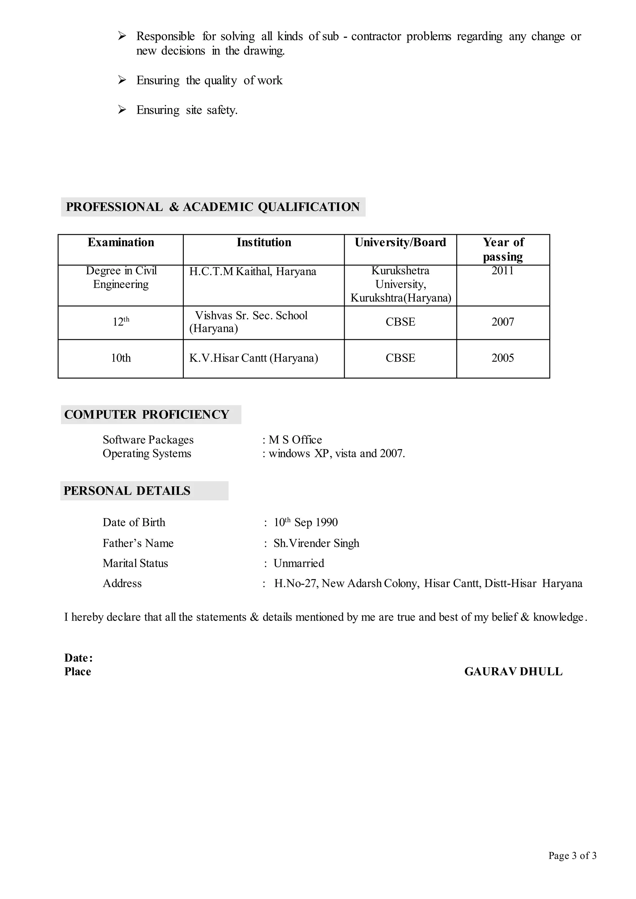 gaurav resume | DOCX