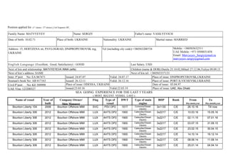 CV_Matvyeyev_Sergiy-CE-offshore | PPT