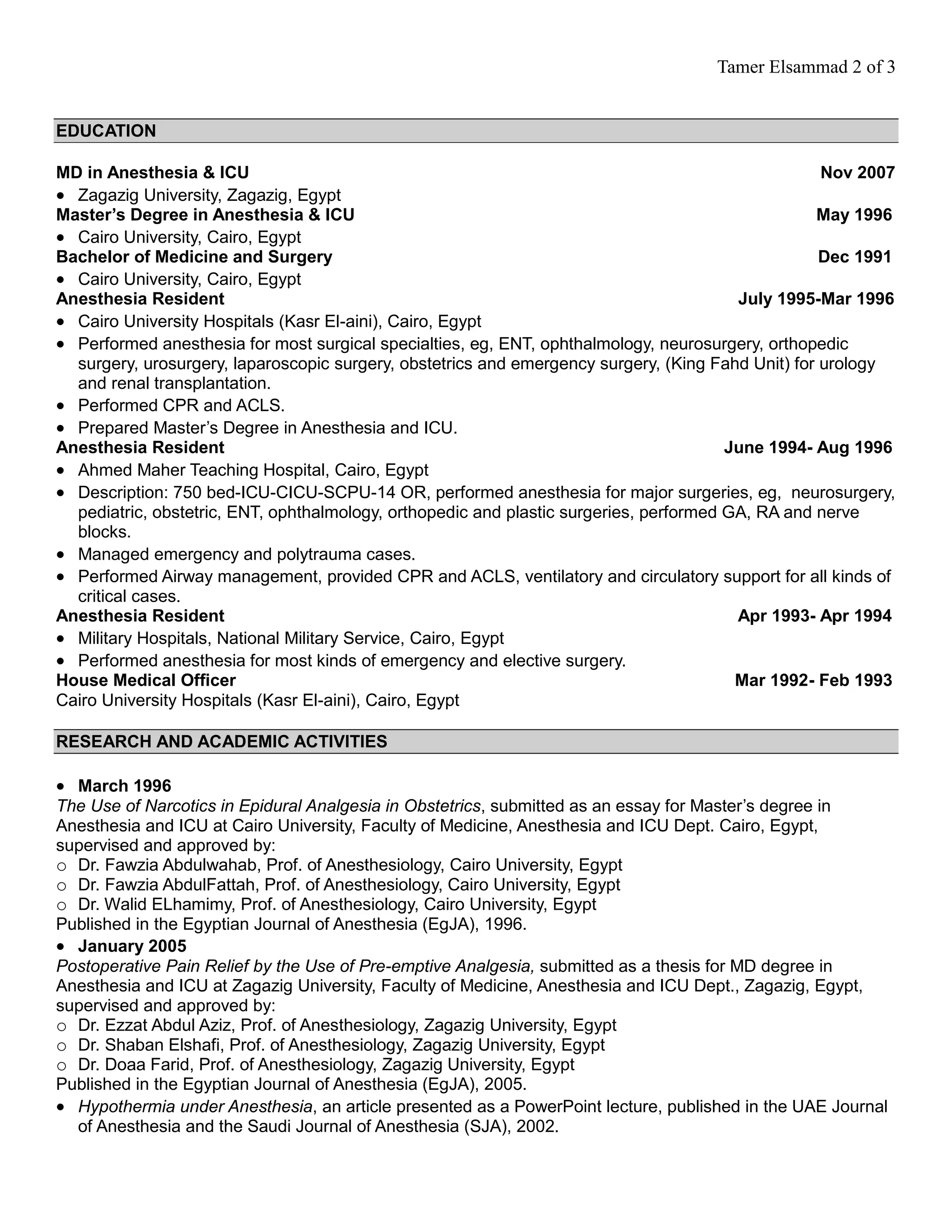 XXX FINAL Tamer cv 2016 @ | PDF