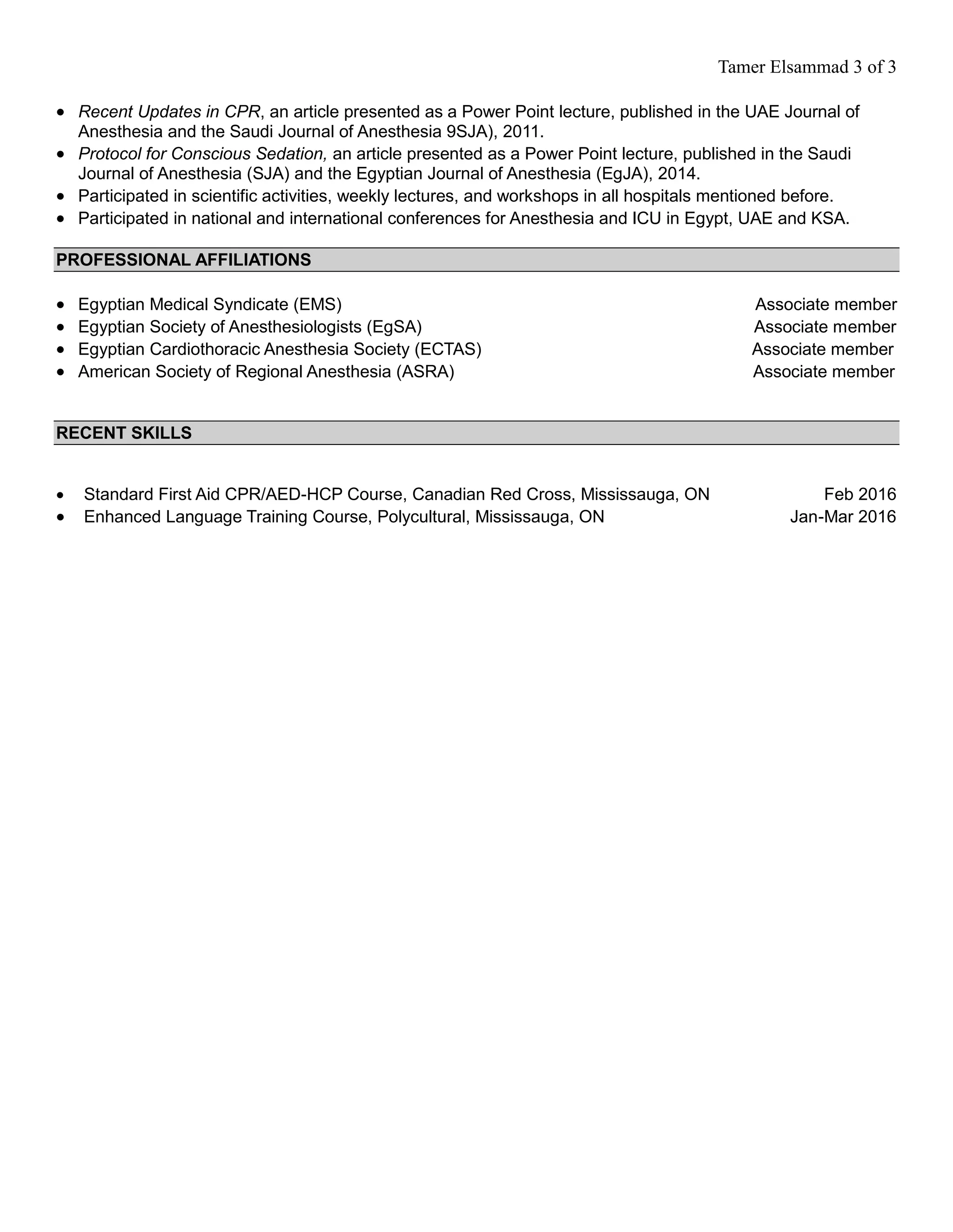 XXX FINAL Tamer cv 2016 @ | PDF