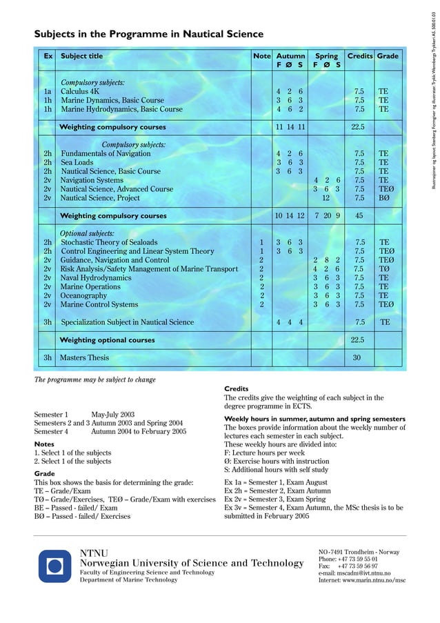 Nautical Science Programme | PDF