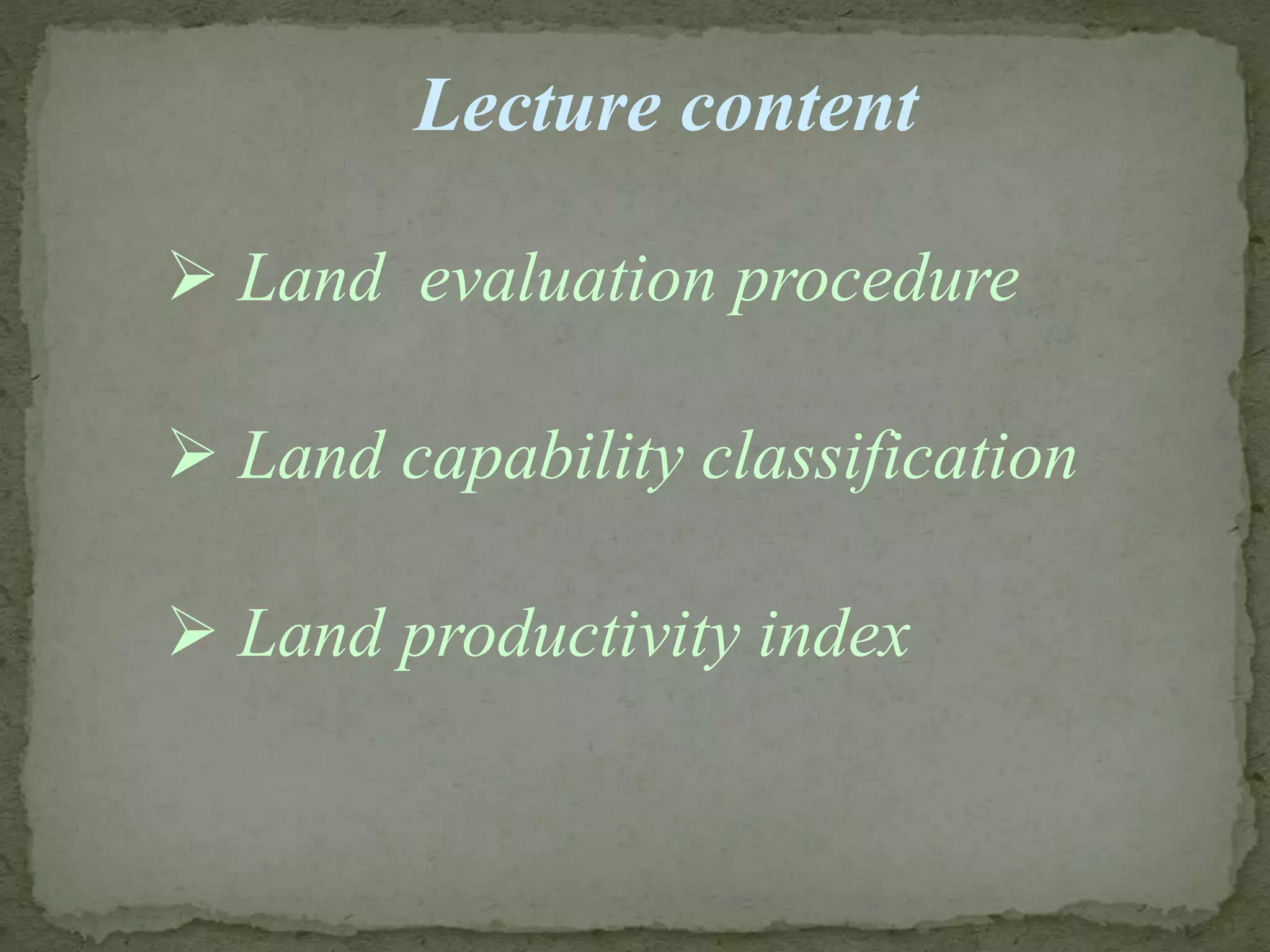 Behzod - Land Evaluation | PPTX