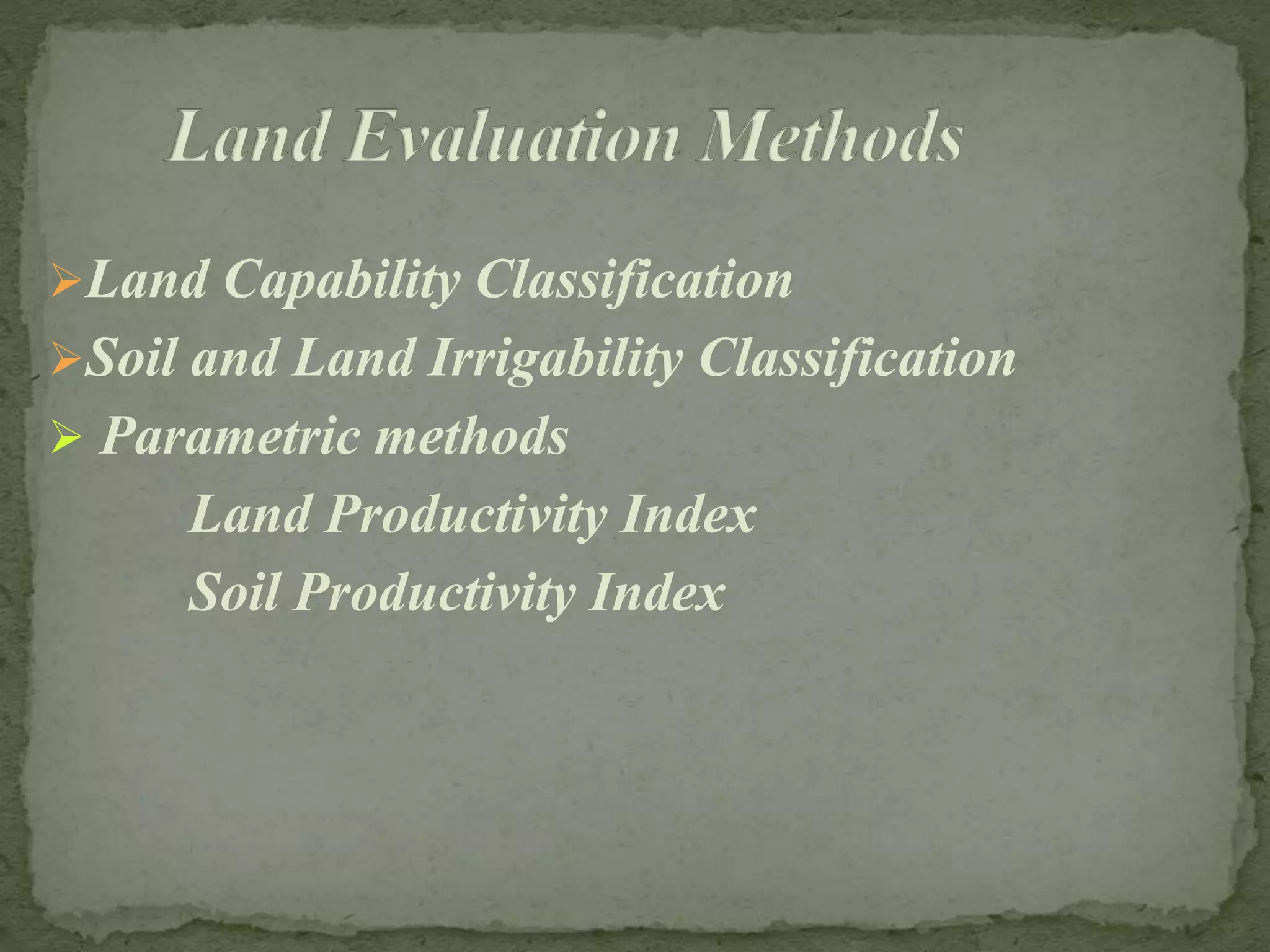 Behzod - Land Evaluation | PPTX