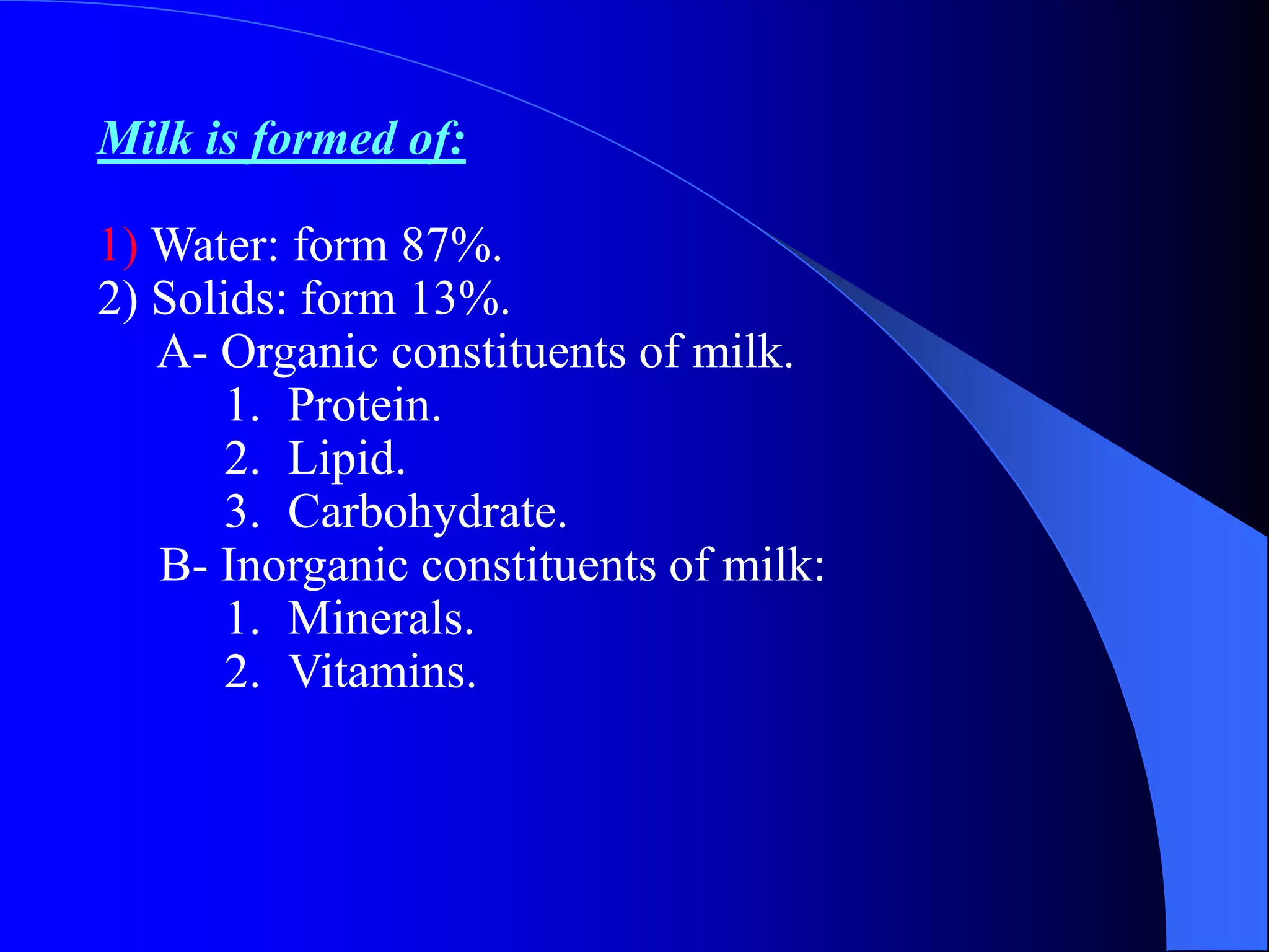 Composition and biosynthesis of milk component | PPTX