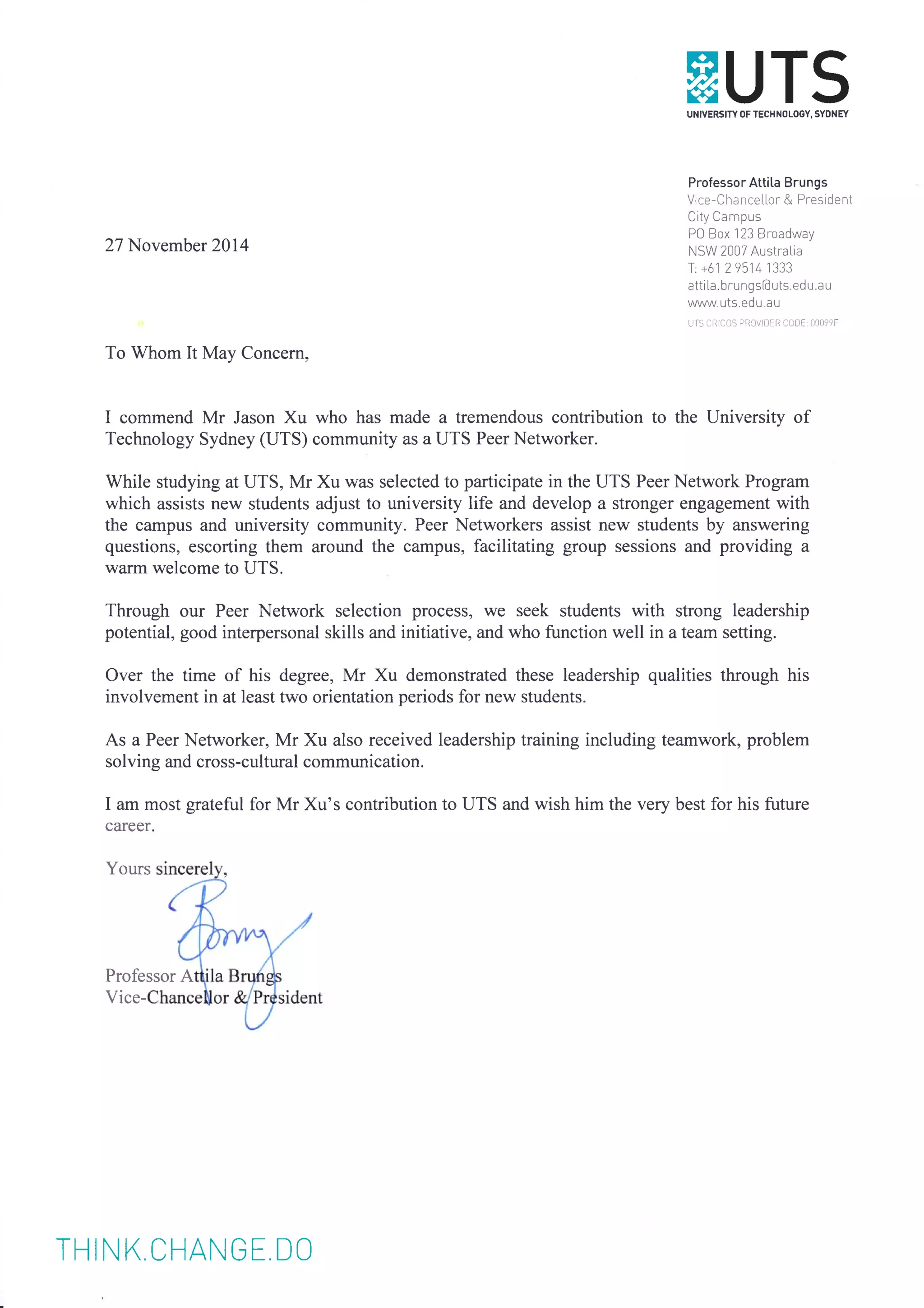 Peer Networking Reference Letter | PDF