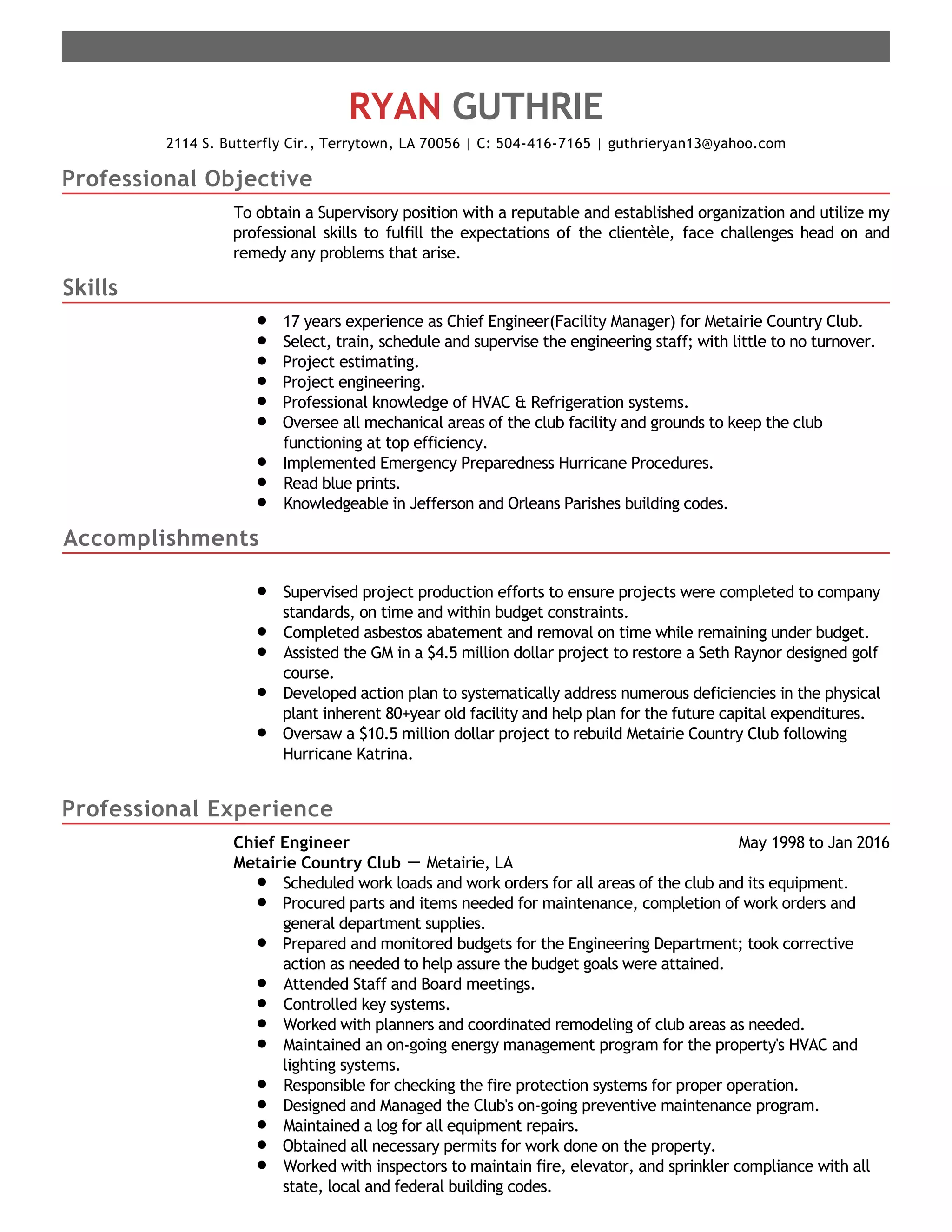 Ryan Revised Resume' | PDF