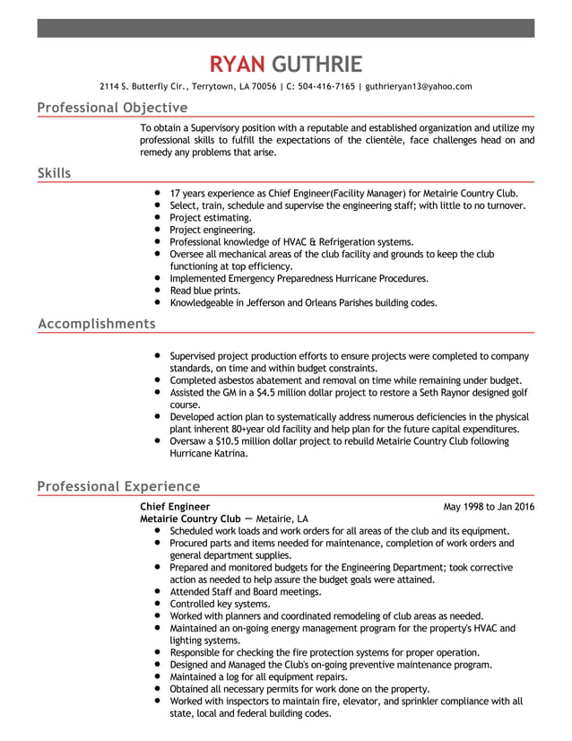 Ryan Revised Resume' | PDF | Free Download