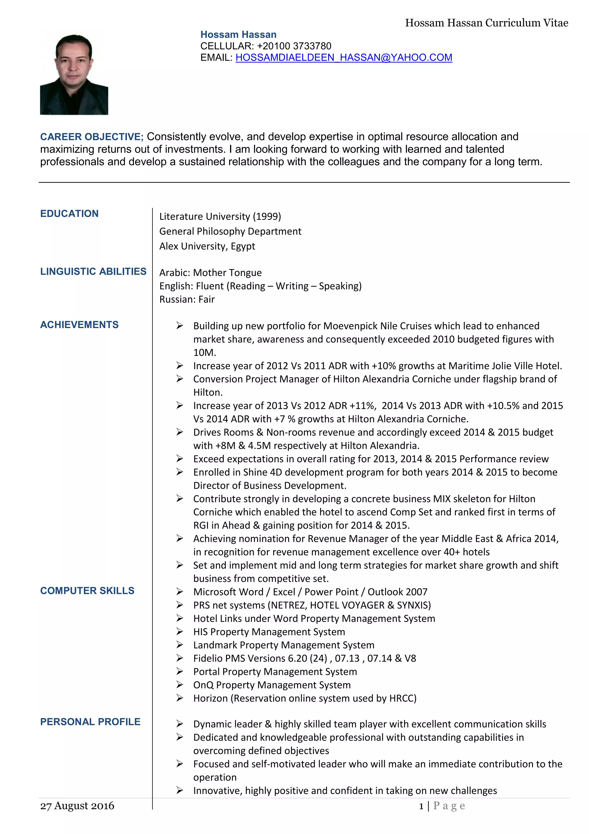 Hossam Hassan CV | PDF
