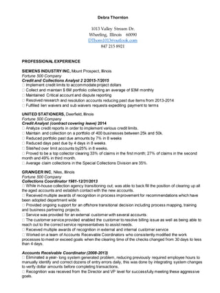 Debra Thornton 2015 | DOCX | Business | Business and Finance