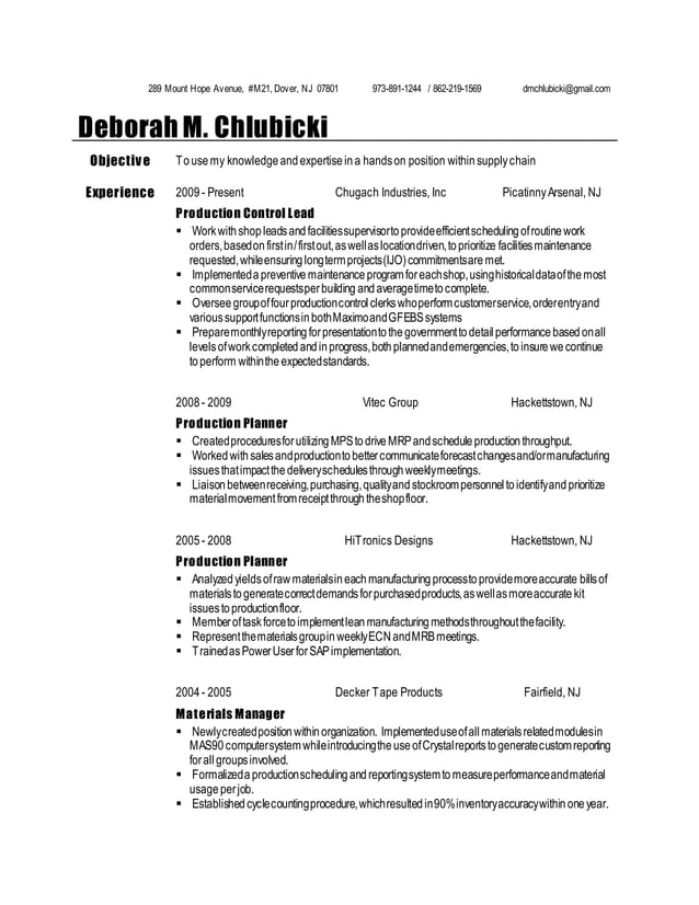 DMC Resume 5-15-16 | PDF