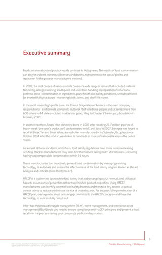 Process Manufacturing Ensuring Food Safety, white paper, English, US | PDF