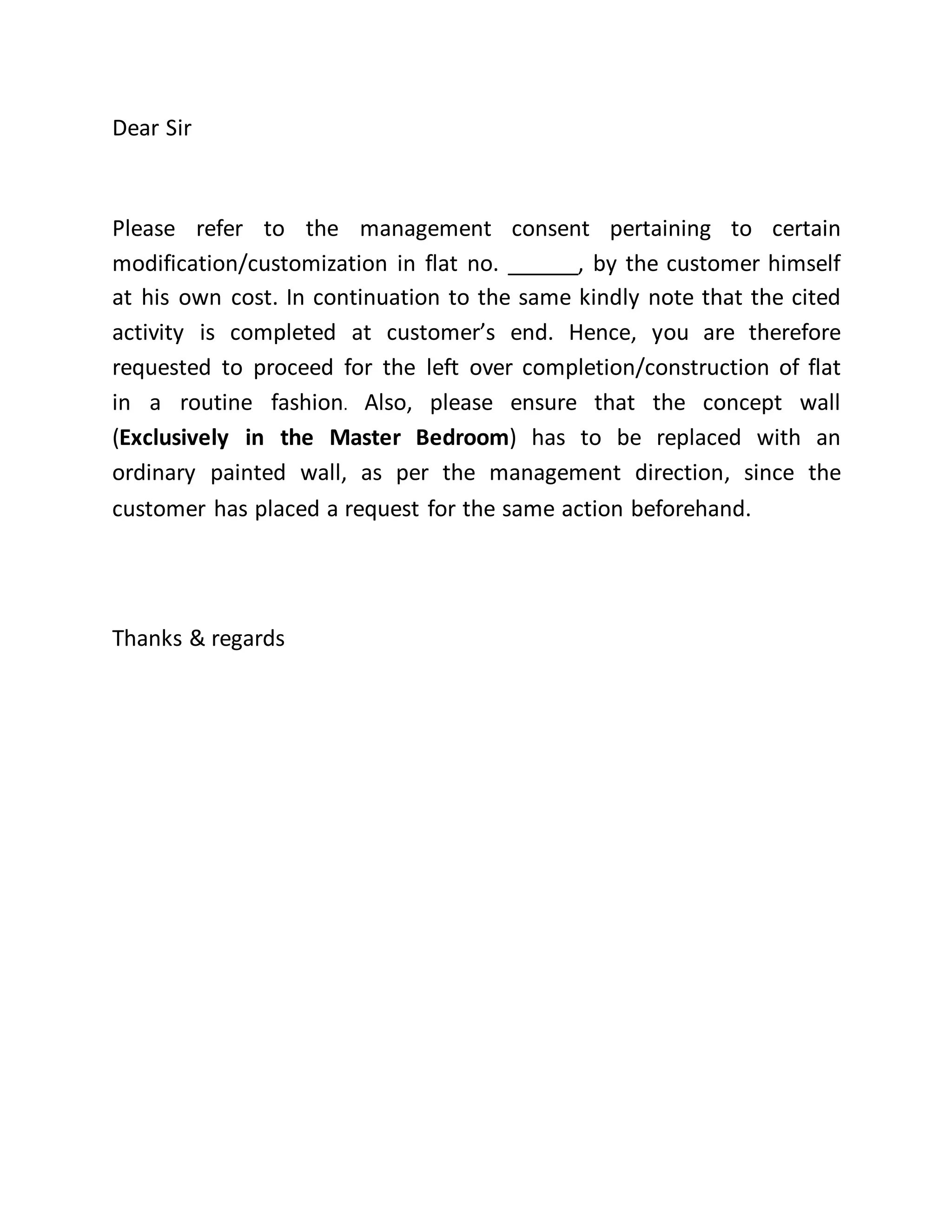 mail draft for construction | DOCX | Home Improvement | Home & Garden