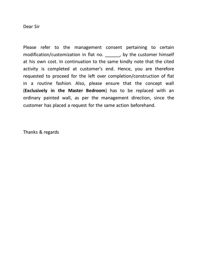 mail draft for construction | DOCX | Home Improvement | Home & Garden