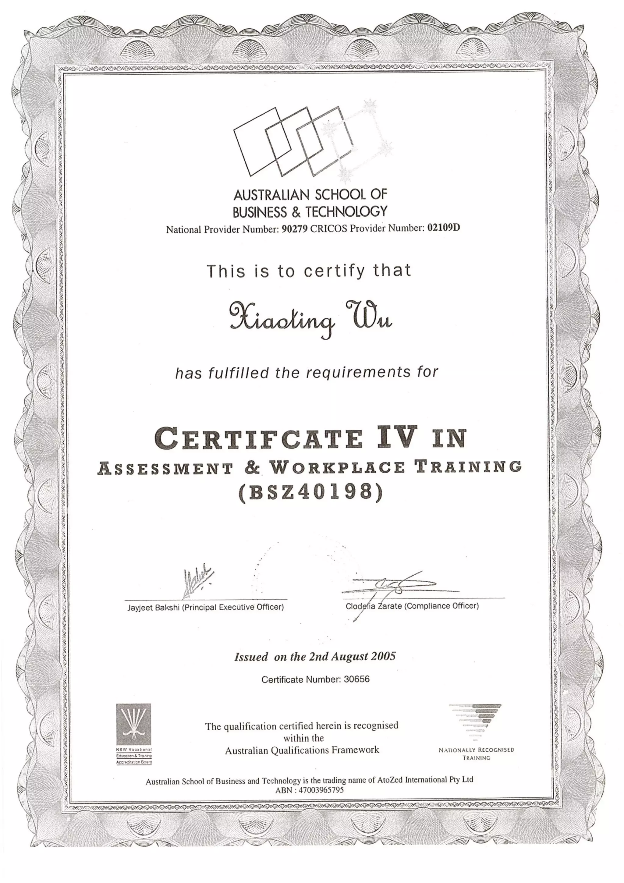 Cert IV in Assessment & Workplace Training | PDF