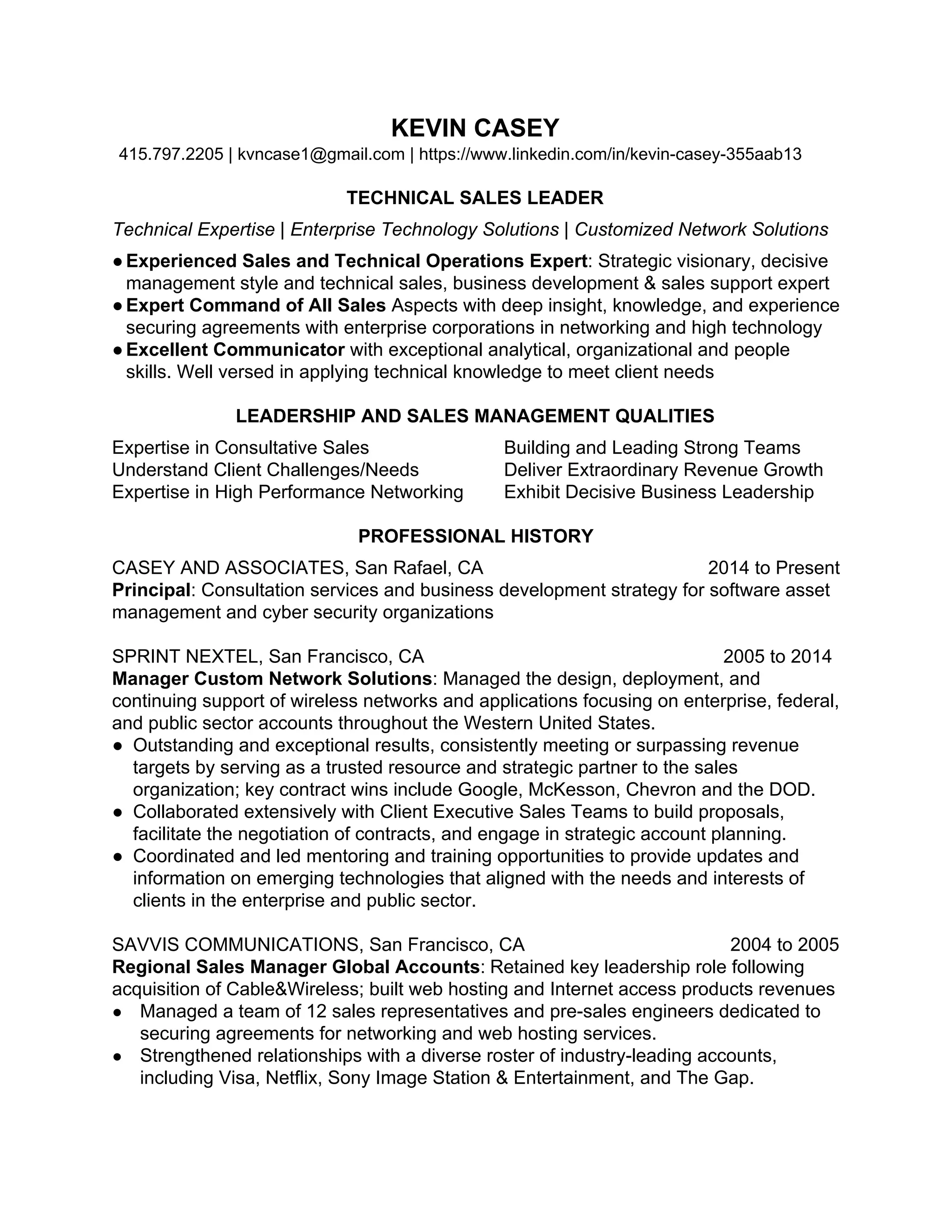 Copy Kevin Casey Resume 20162dsw | PDF