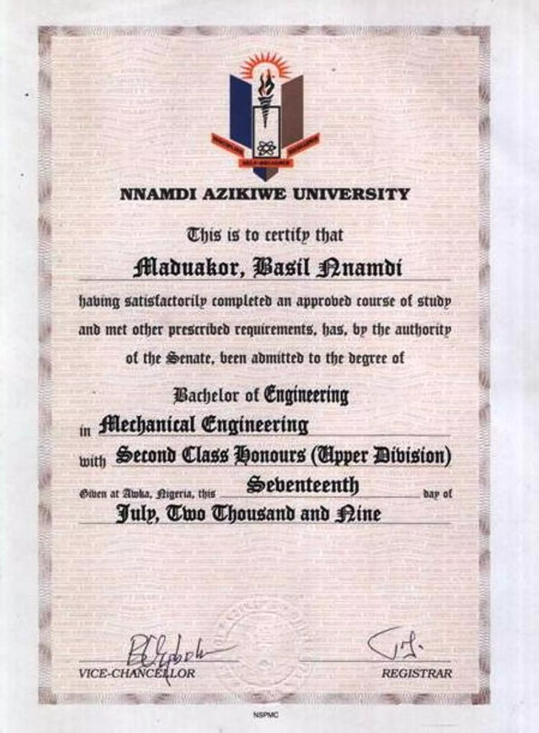 B.Eng Certificate | PDF