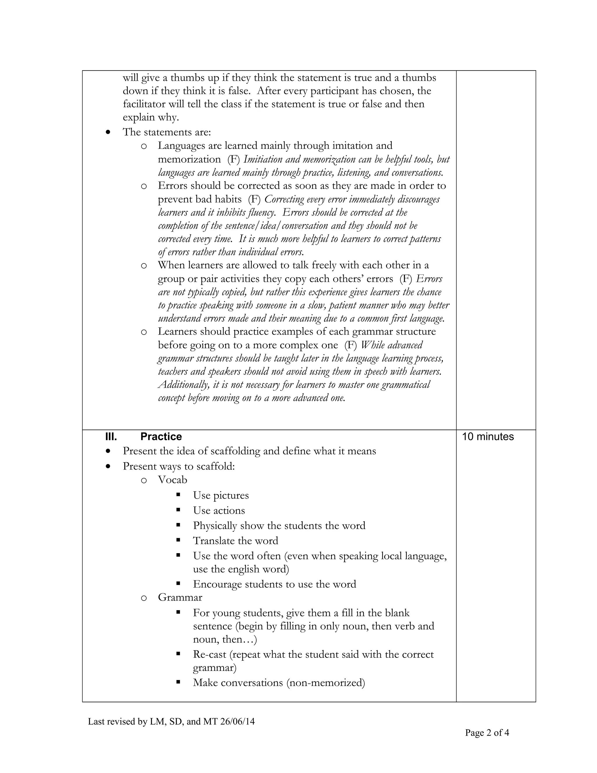 English as an addition language LP | DOC