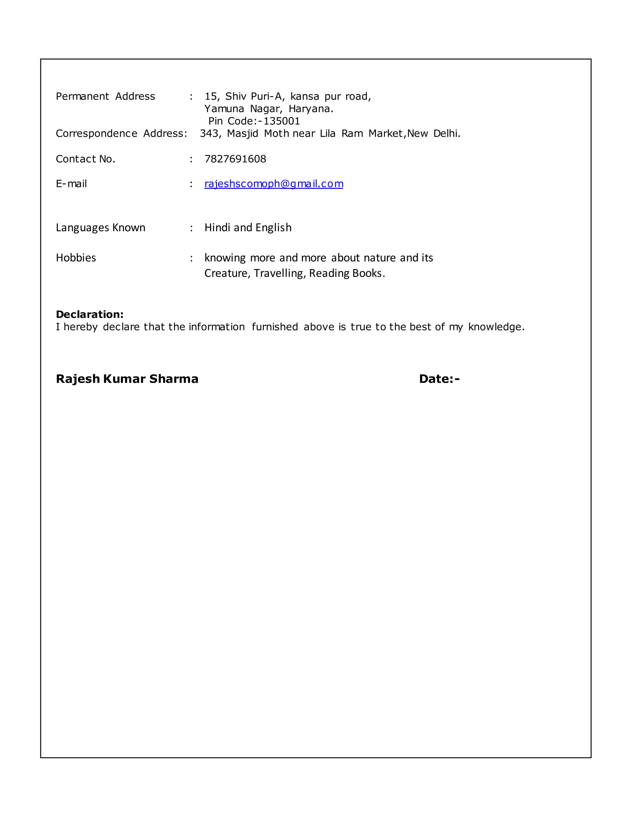Rajesh_Biodata | DOCX