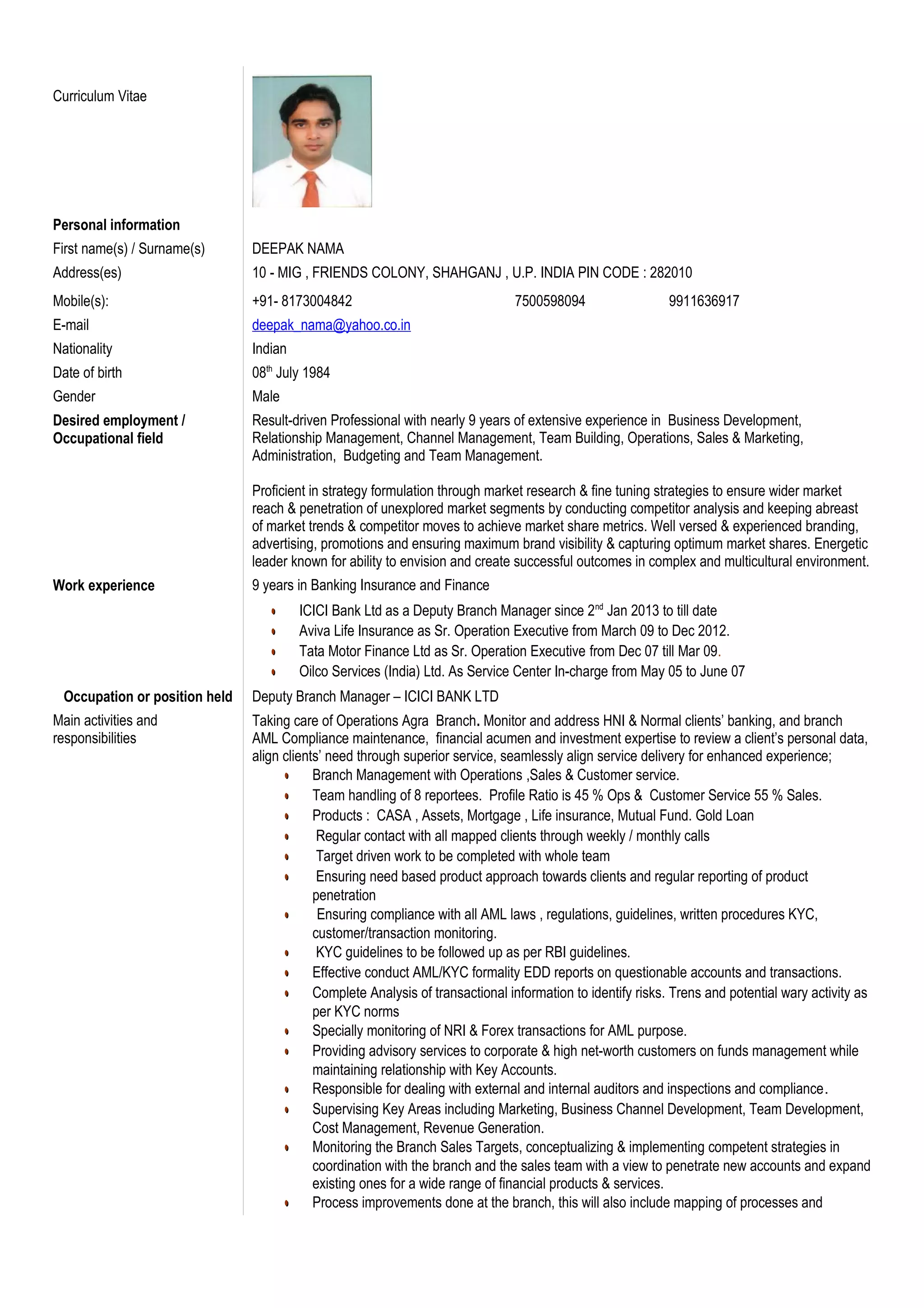 CV_updated Deepak Nama | DOC