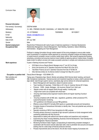 CV_updated Deepak Nama | PDF
