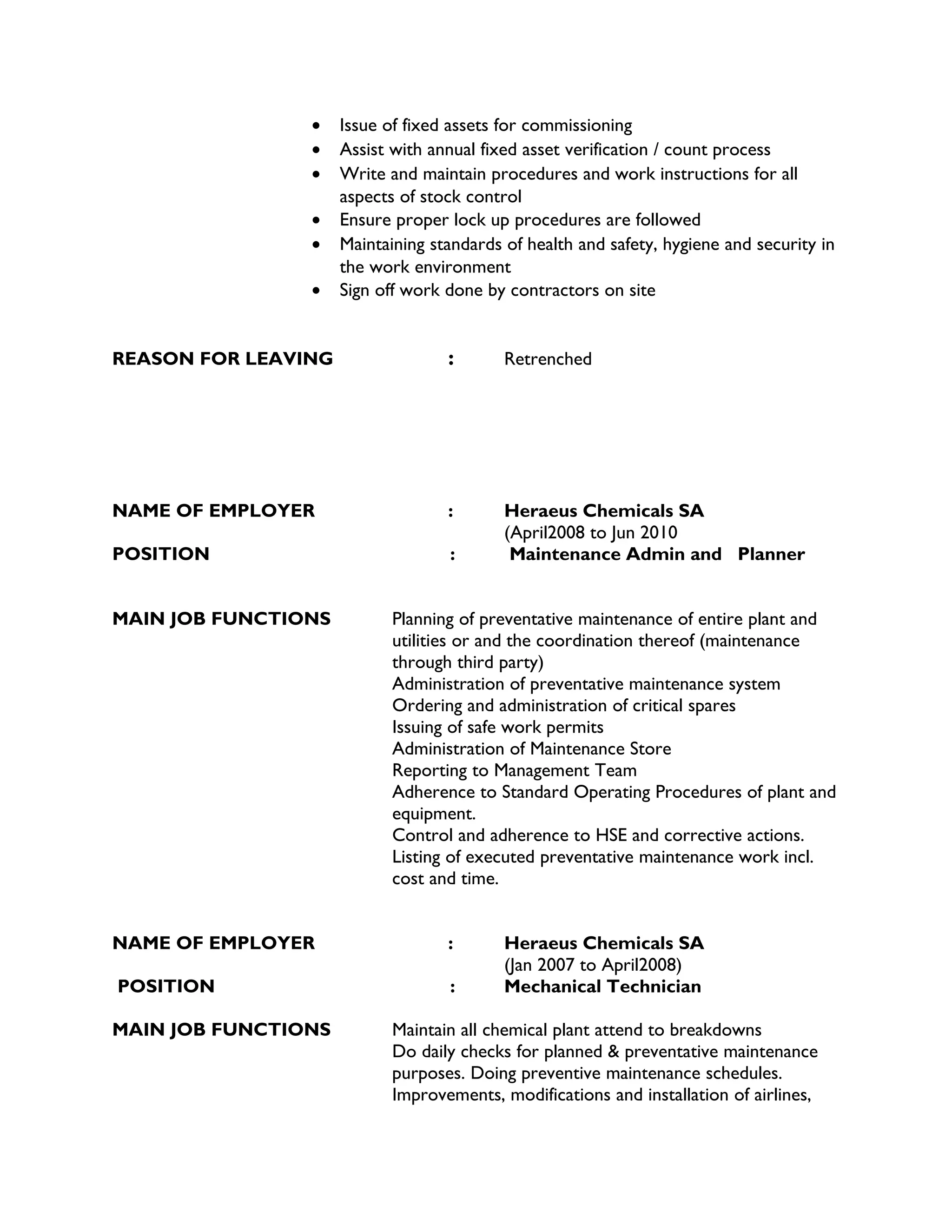 Michael Nortje CV 2014 | DOC
