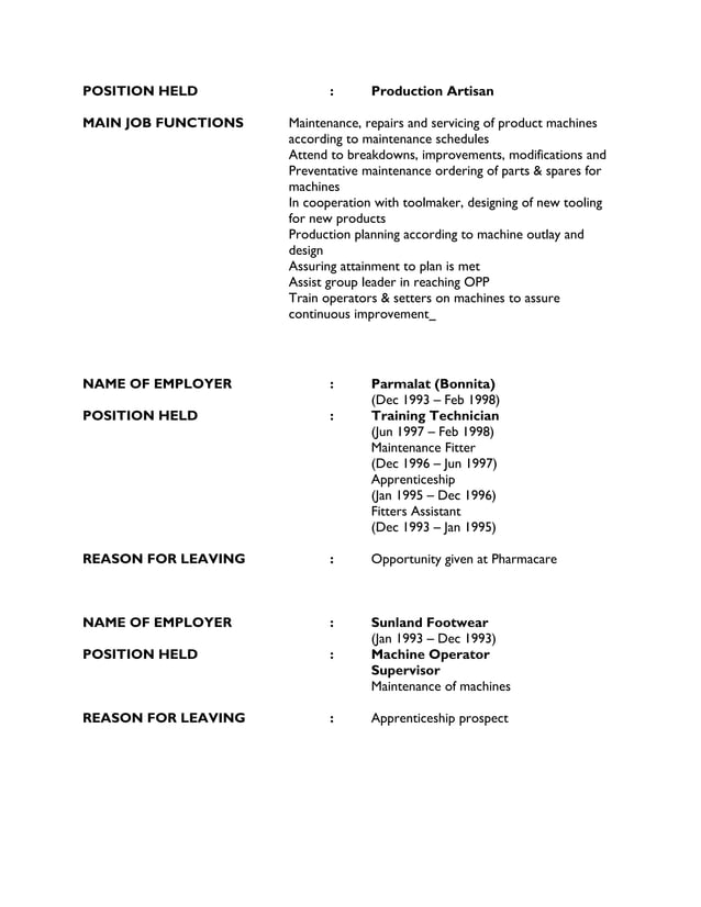 Michael Nortje CV 2014 | PDF
