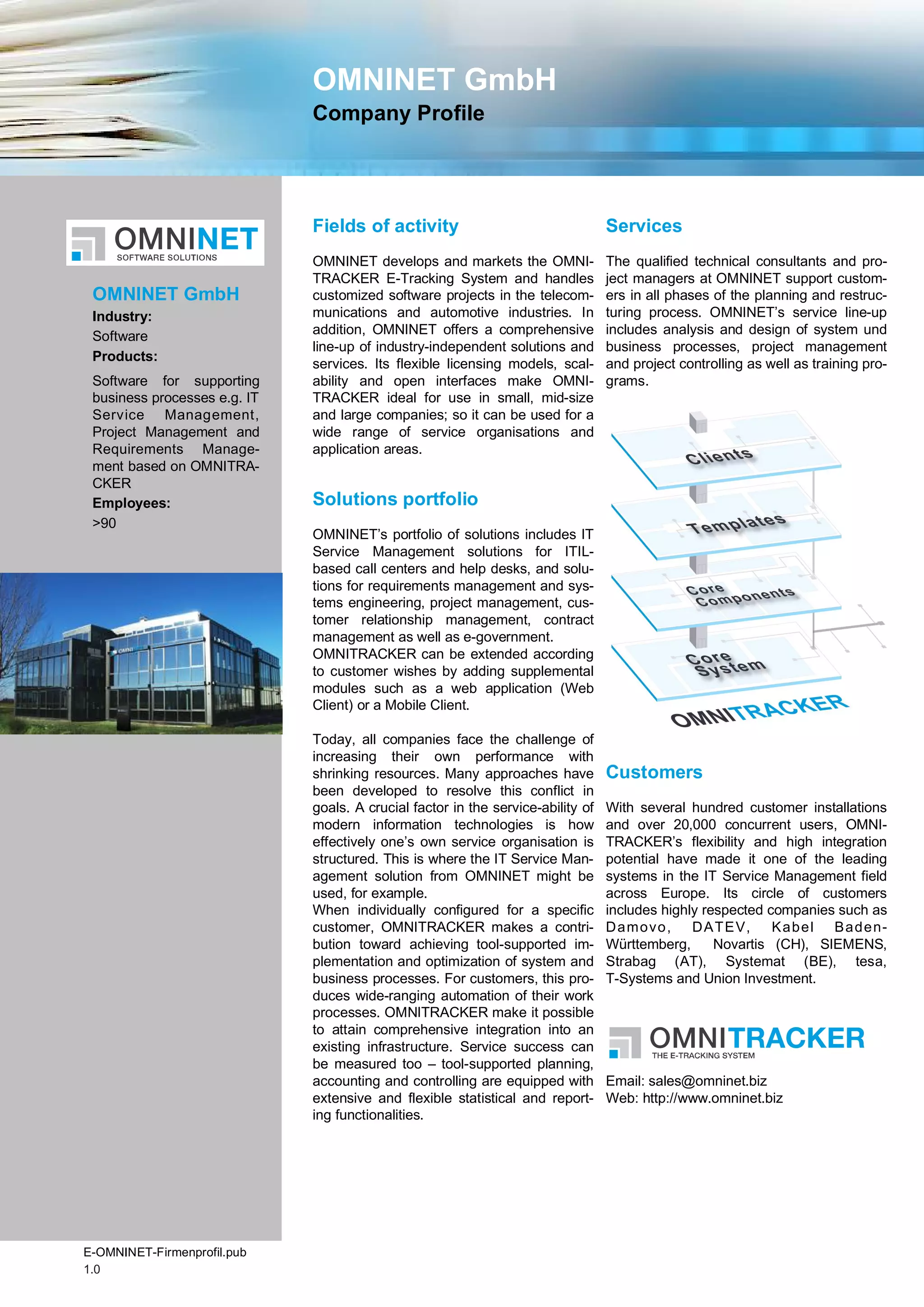 E-OMNINET-Companyprofil | PDF