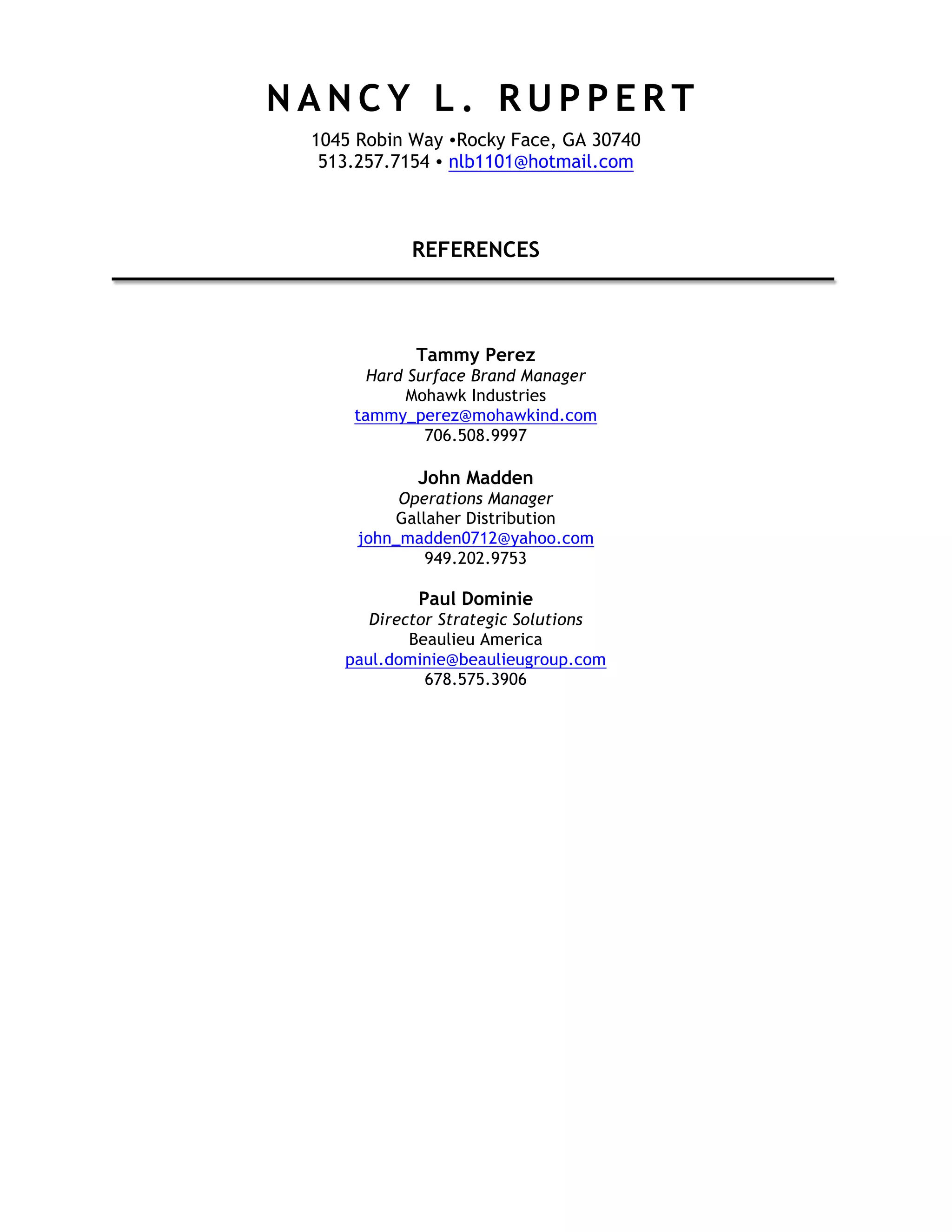 Nancy Ruppert Resume - FINAL | PDF