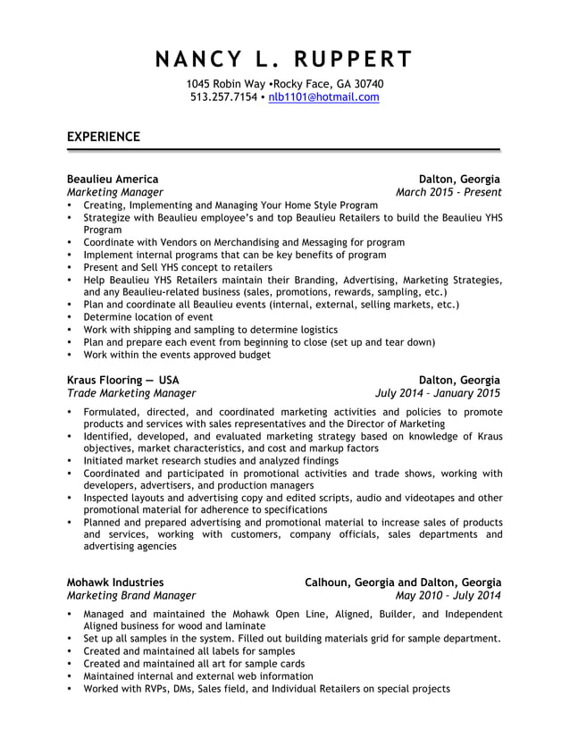 Nancy Ruppert Resume - FINAL | PDF