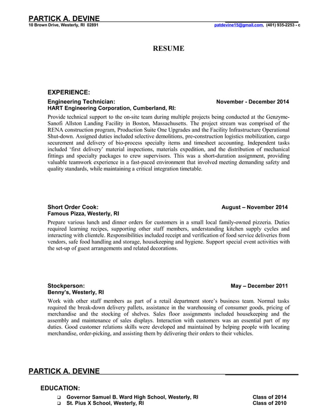 Patrick resume | PDF