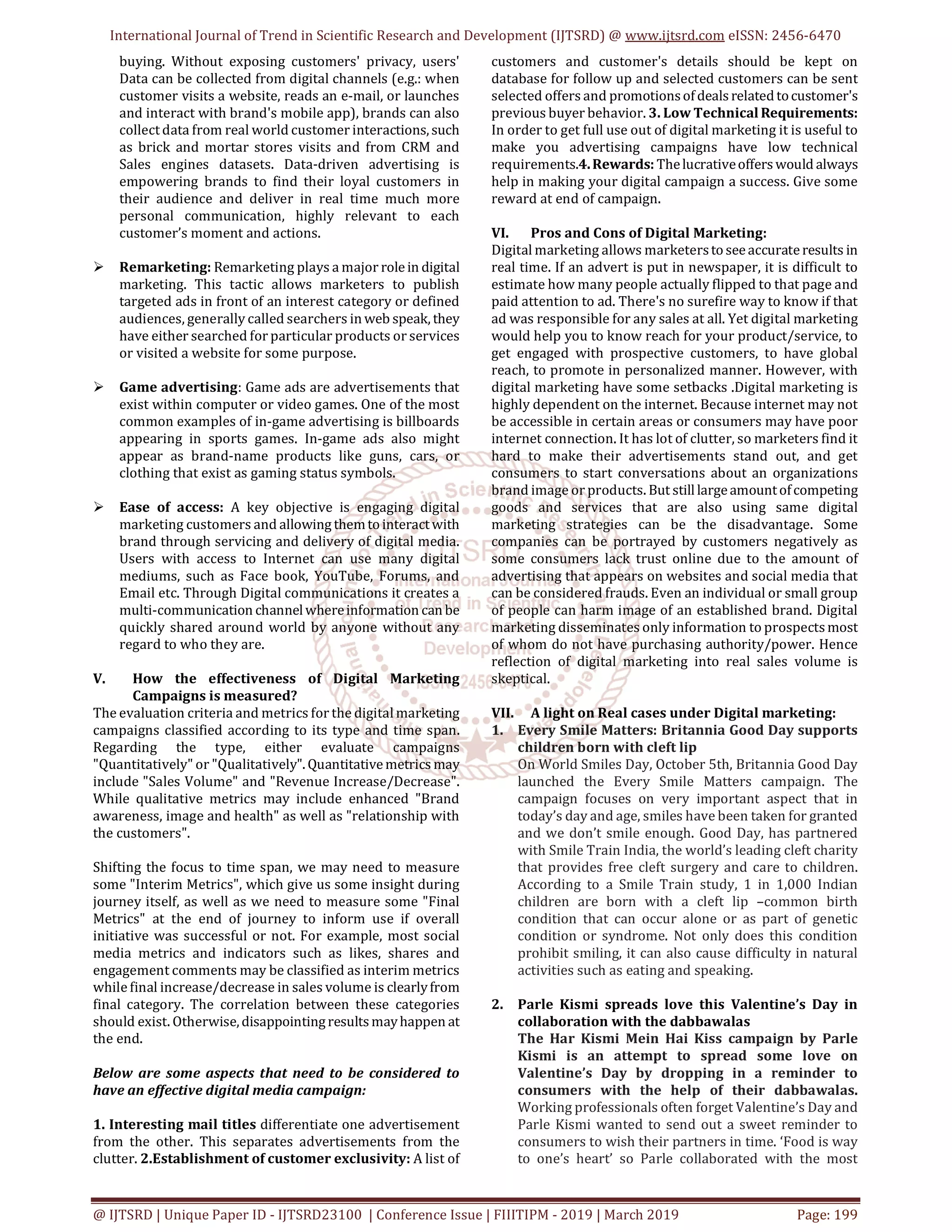 Digital Marketing A Review | PDF