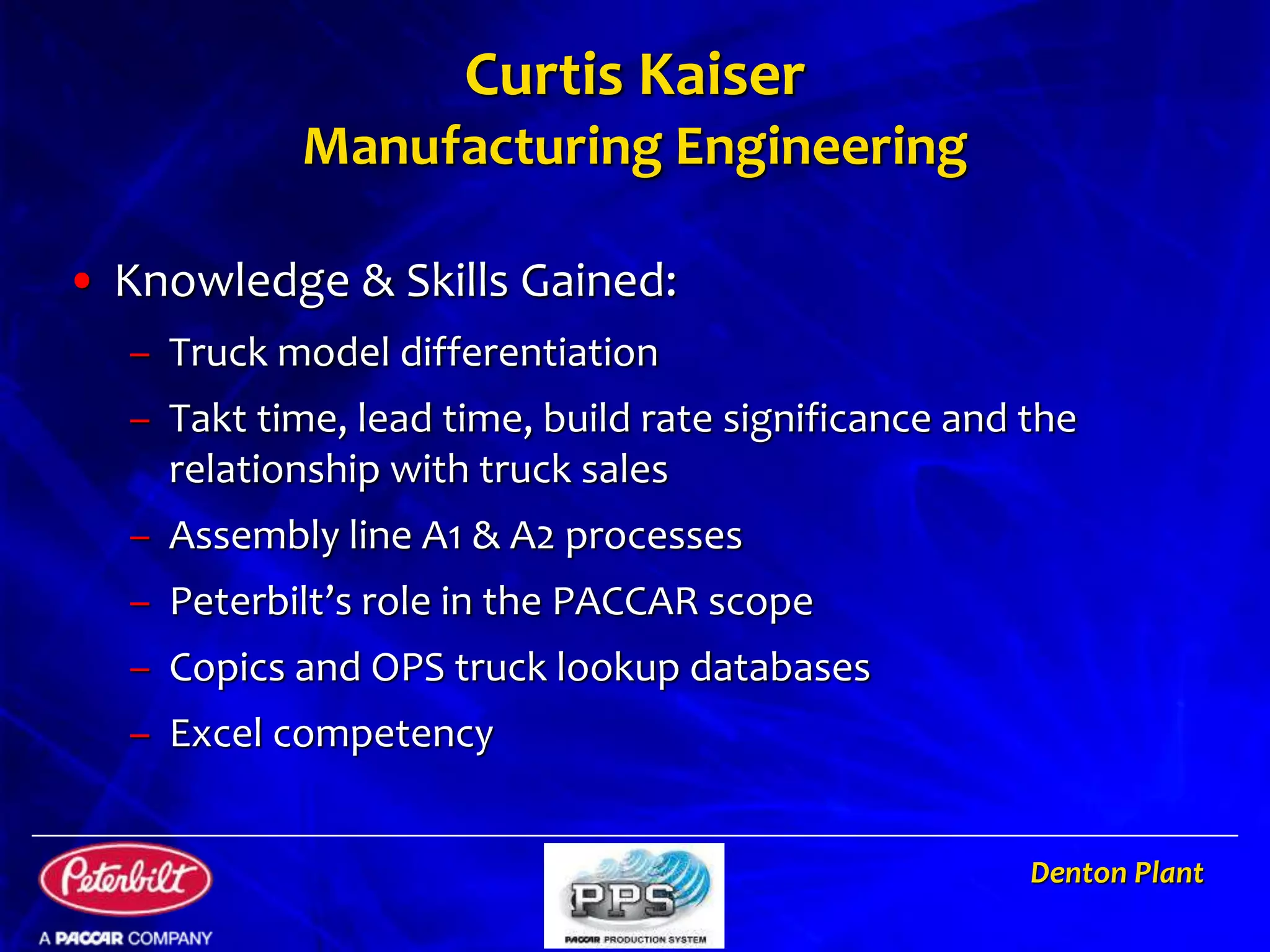 Curtis Kaiser - Intern Presentation | PPTX
