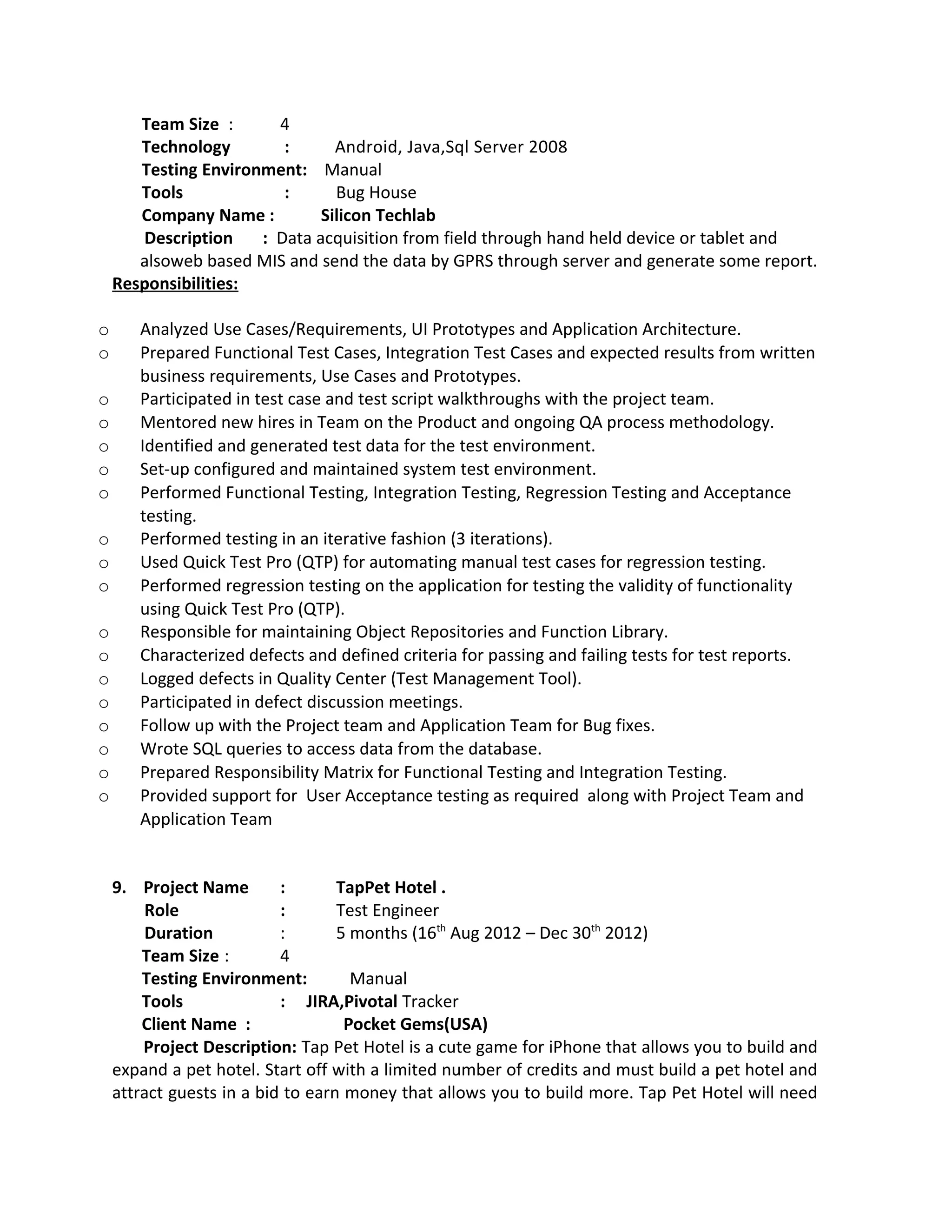 Priyadarshi Nanda_QA_Resume | DOC | Databases | Computer Software and Applications