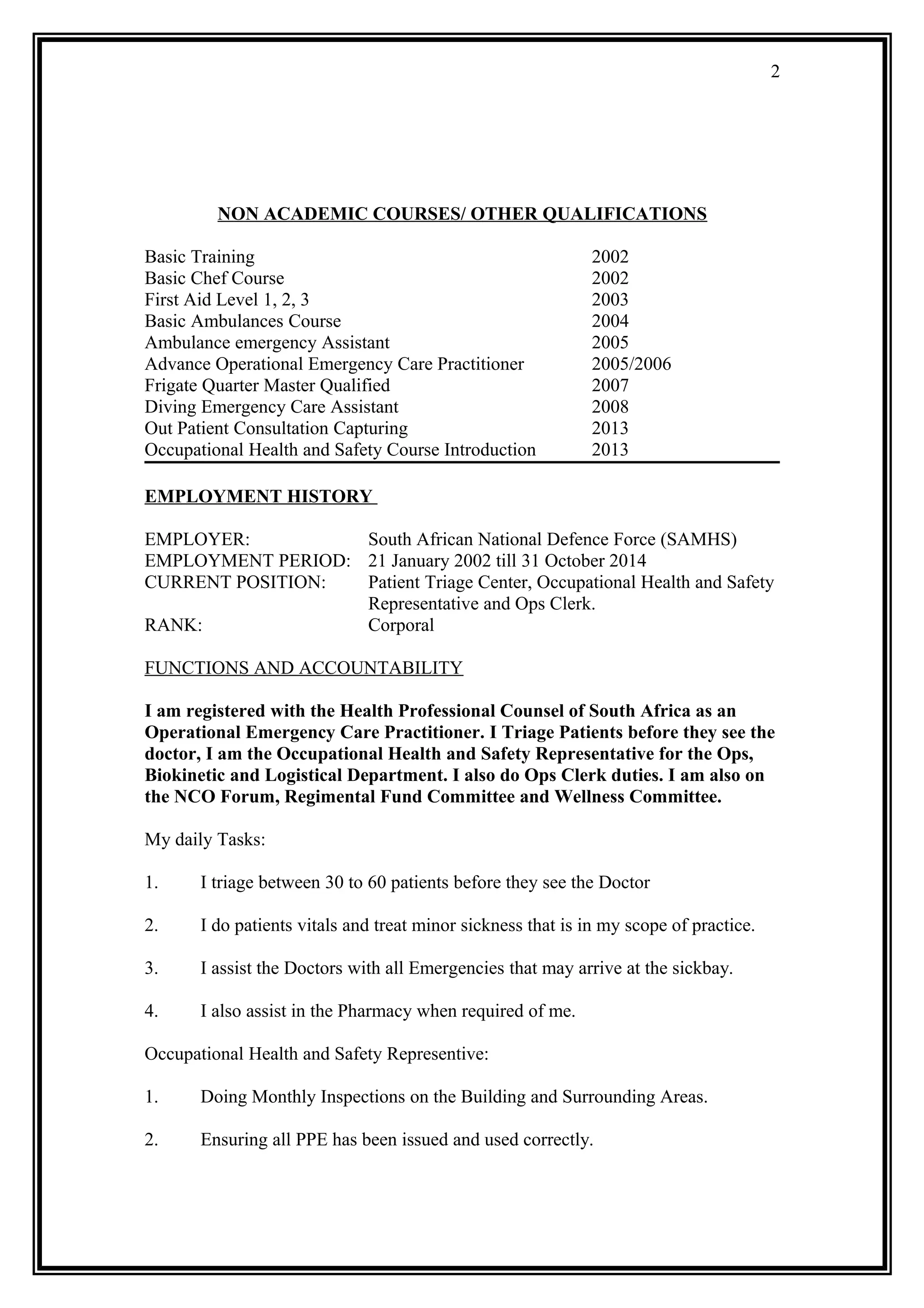 MARITZA HULLEY CURRICULUM VITAE | DOC | Medical Health