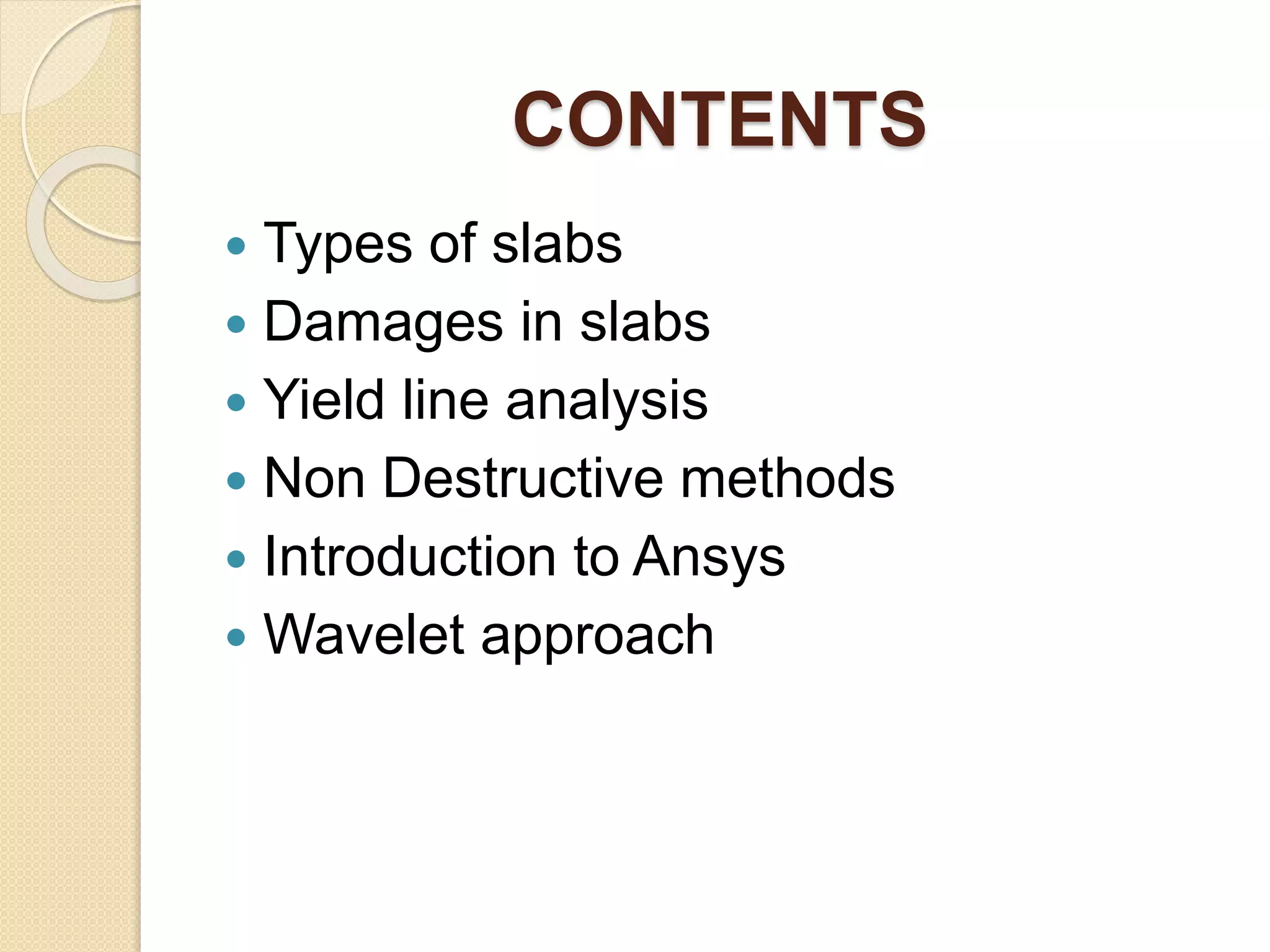 STRUCTURAL DAMAGE DETECTION USING WAVELET APPROACH | PPTX