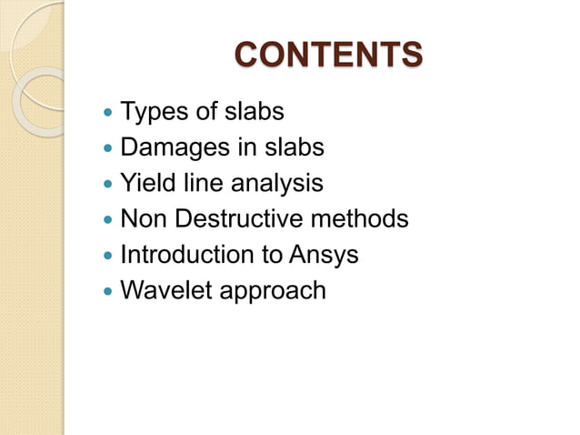 STRUCTURAL DAMAGE DETECTION USING WAVELET APPROACH | PPT