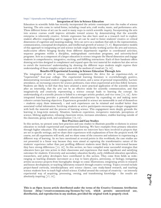 The Role of Experiential Learning in Science Education through Arts (www.kiu.ac.ug) | PDF