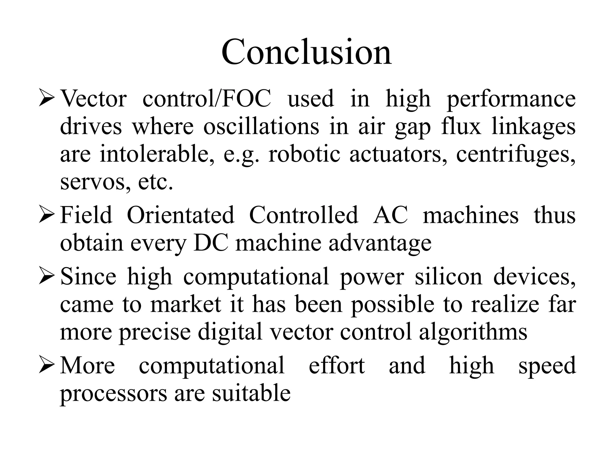 Vector Control of AC Induction Motors | PPTX