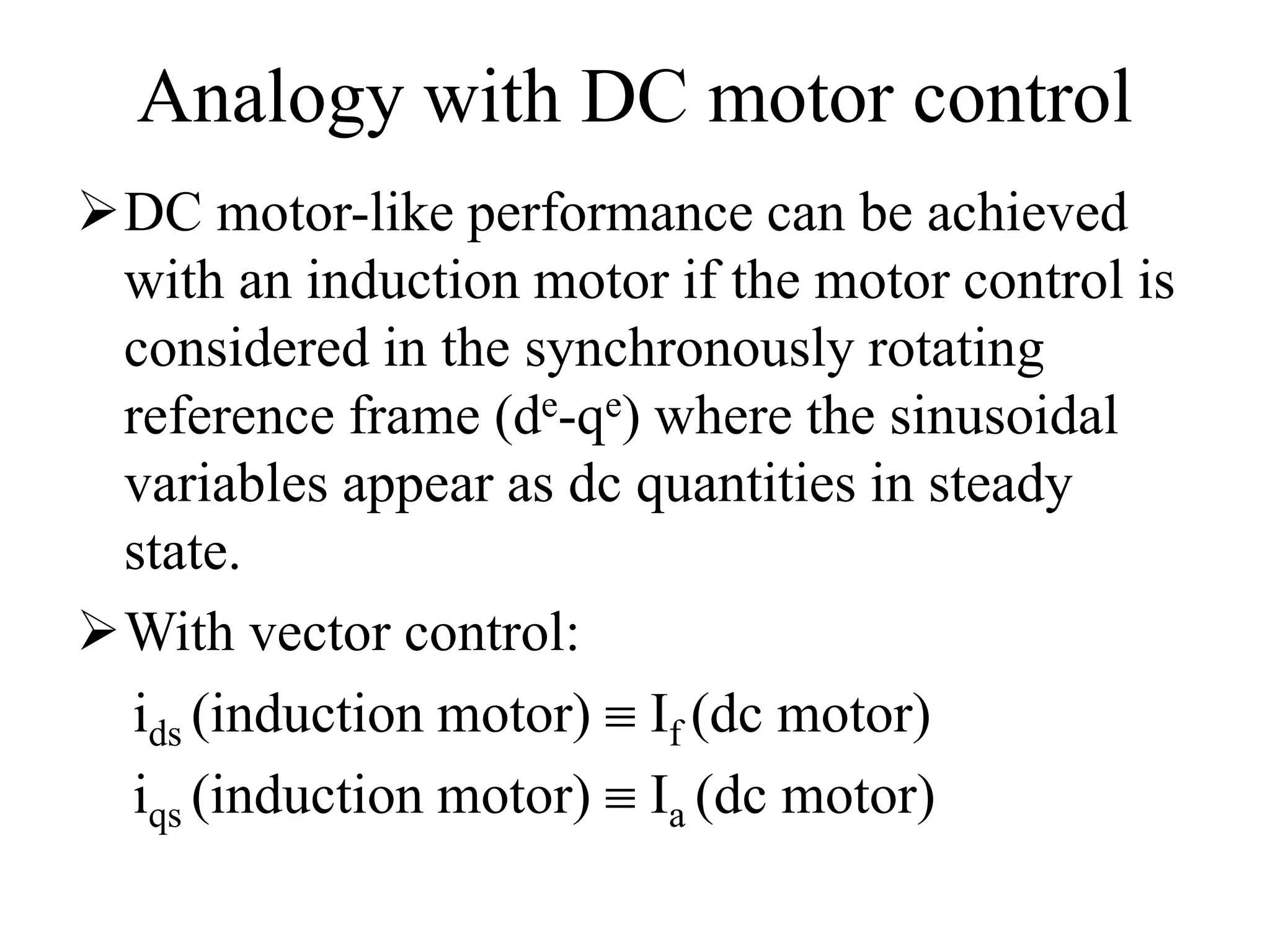 Vector Control of AC Induction Motors | PPTX