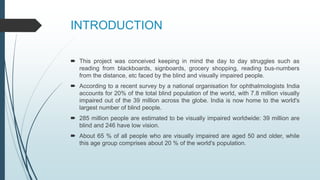 Reading System for the Blind PPT | PPTX