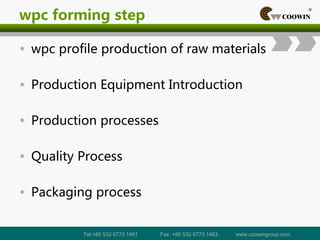 wpc products produce process | PPT