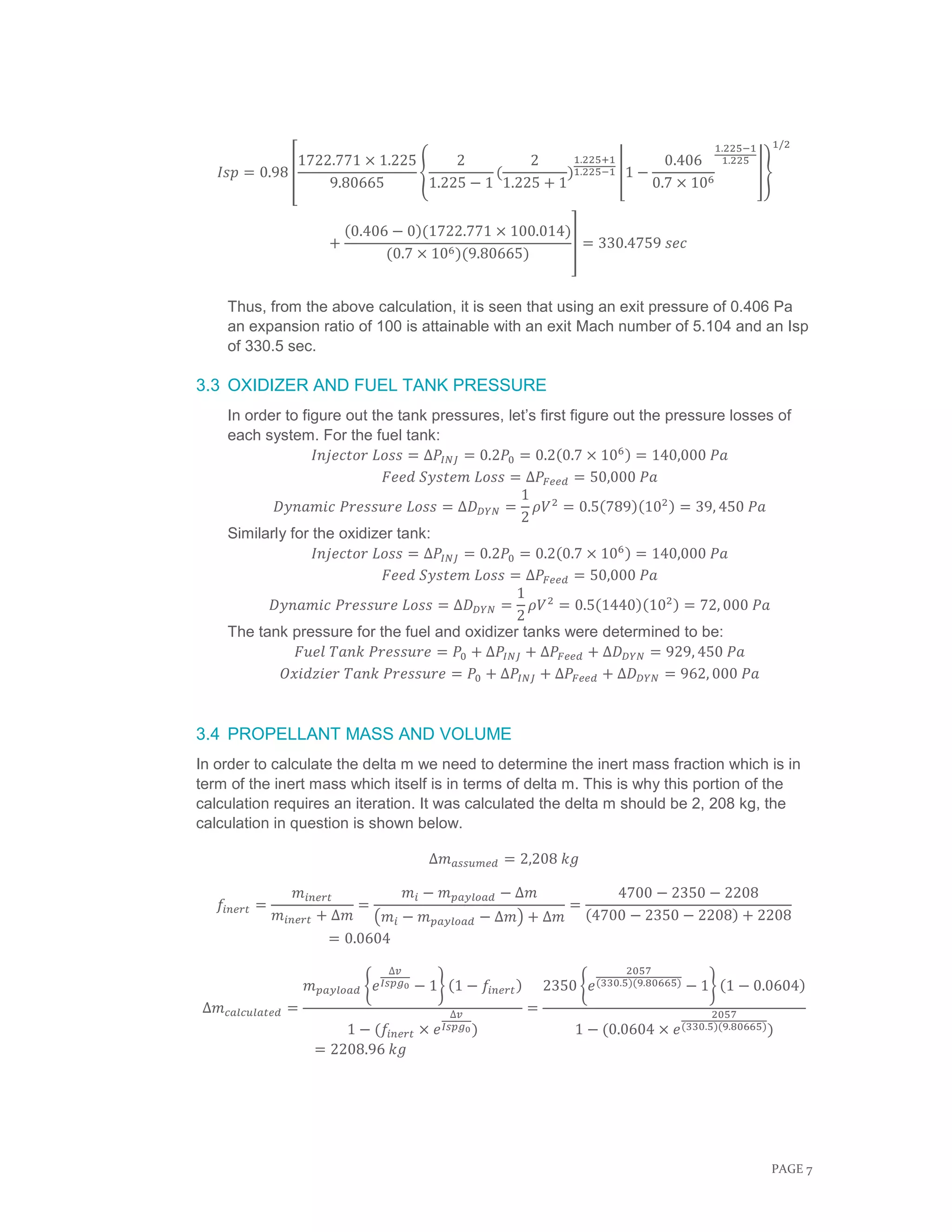 AERO4442 Lunar Ascent Module design assignment | PDF
