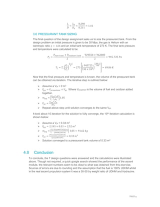 AERO4442 Lunar Ascent Module design assignment | PDF