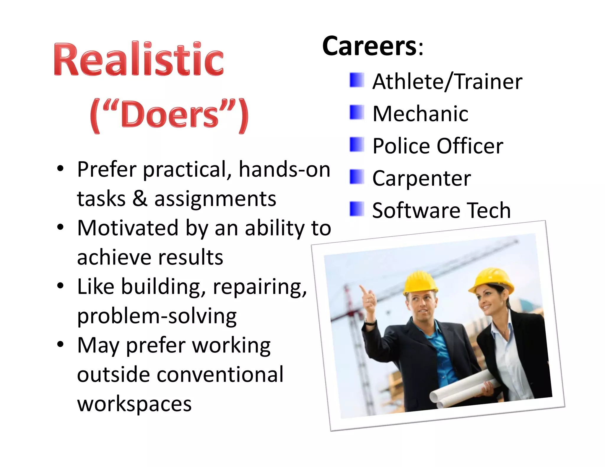 Holland Code Presentation (8.2.13) - Copy | PDF