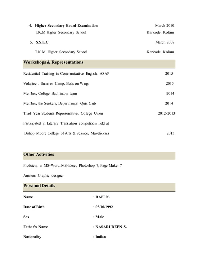 resume edited2 rafi | PDF